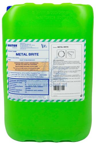 Unitor Metal Brite - 25 L Roest- en Metaalaanslagverwijderaar | Nobel ...